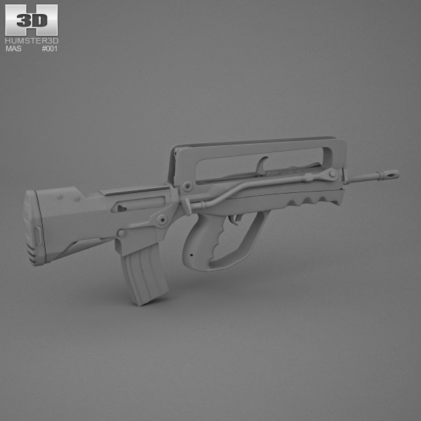 FAMAS G2 3D model - Download Assault rifle on 3DModels.org