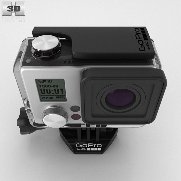 GoPro HERO3+ 运动相机 3D模型 - 下载 照相机 开启 3DModels.org