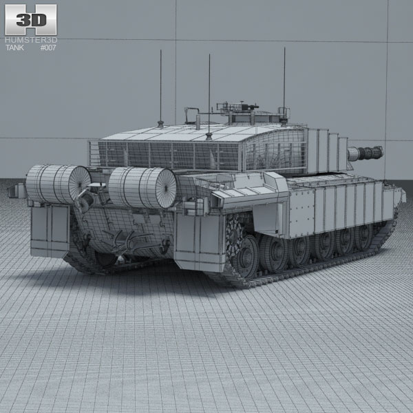 Challenger 2 3D model - Download Tank on 3DModels.org
