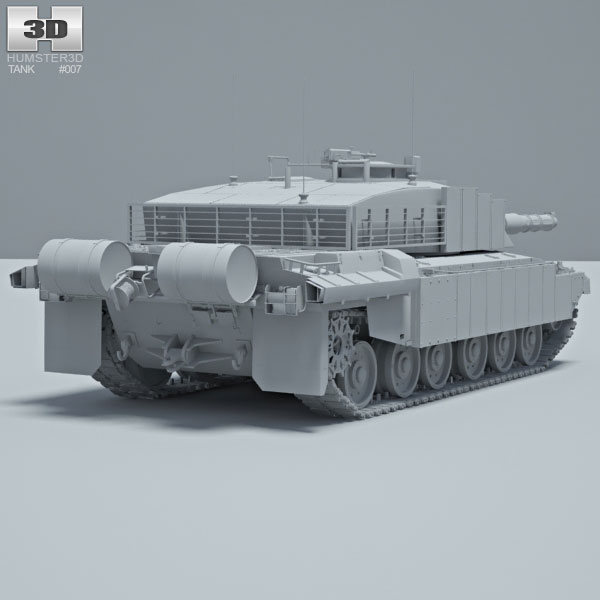 Challenger 2 3D model - Download Tank on 3DModels.org