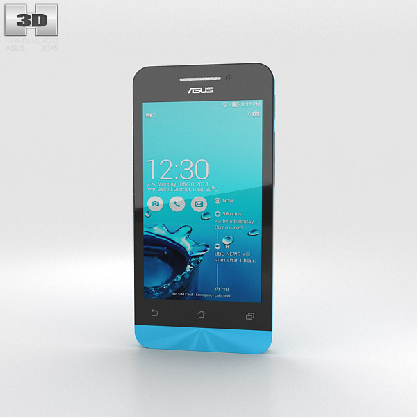 Asus Zenfone 4 Sky Blue 3D model - Download Phones on 3DModels.org