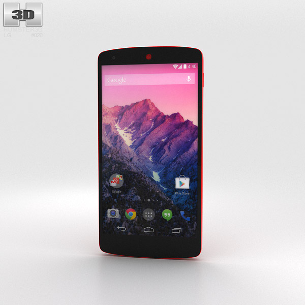 LG Nexus 5 Red 3D model - Download Phones on 3DModels.org