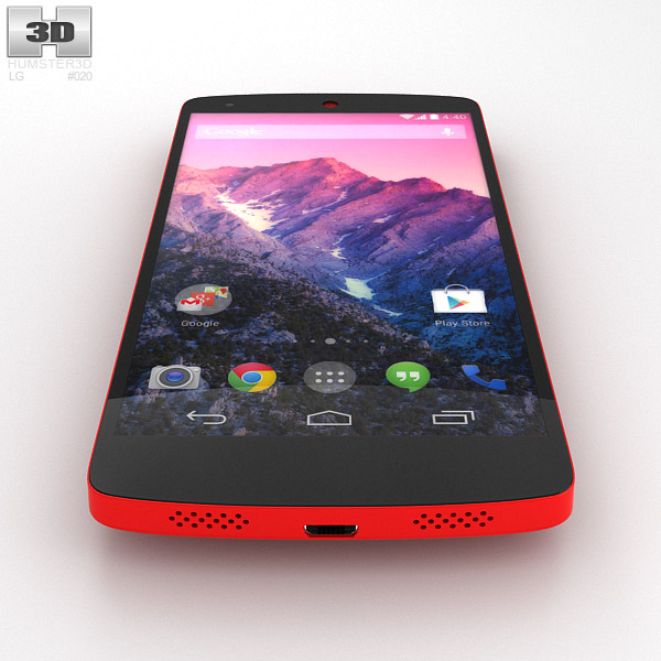 LG Nexus 5 Red 3D model - Download Phones on 3DModels.org