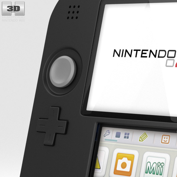 Nintendo 2DS Black + Blue 3D model - Download Game Console on 3DModels.org
