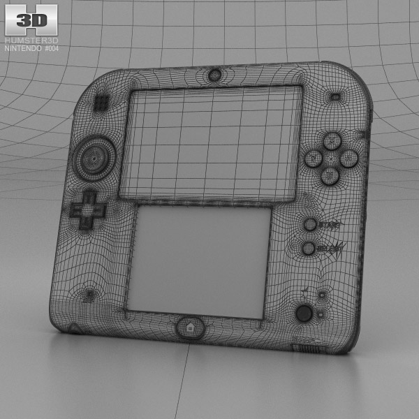 Nintendo 2DS Black + Red 3D model - Download Game Console on 3DModels.org