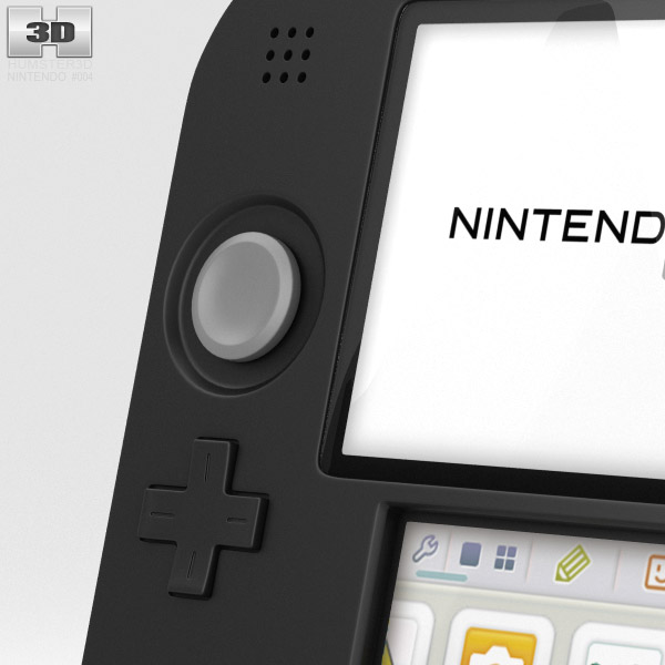 Nintendo 2DS Black + Red 3D model - Download Game Console on 3DModels.org