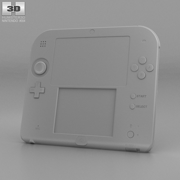 Nintendo 2DS Black + Red 3D model - Download Game Console on 3DModels.org