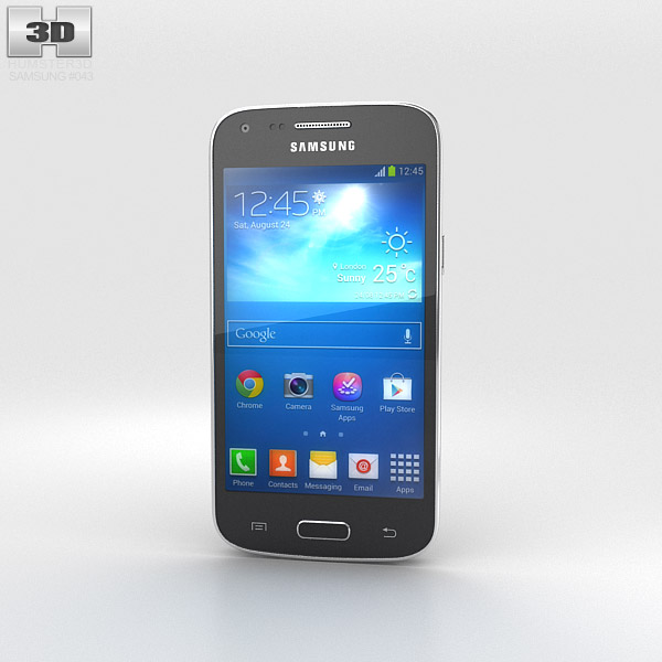 Samsung Galaxy Core Plus Black 3D model - Download Phones on 3DModels.org