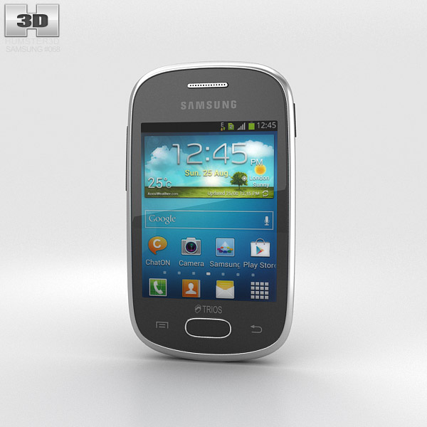 Samsung Galaxy Star Trios Black 3D model - Download Phones on 3DModels.org