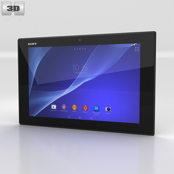 Sony Xperia Tablet Z2 Black 3D model - Download Tablet on 3DModels.org