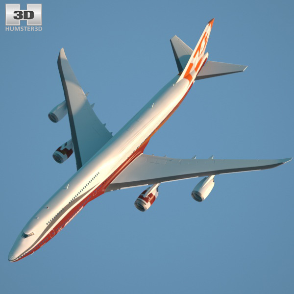 Boeing 747-8I 3D model - Download Airliner on 3DModels.org