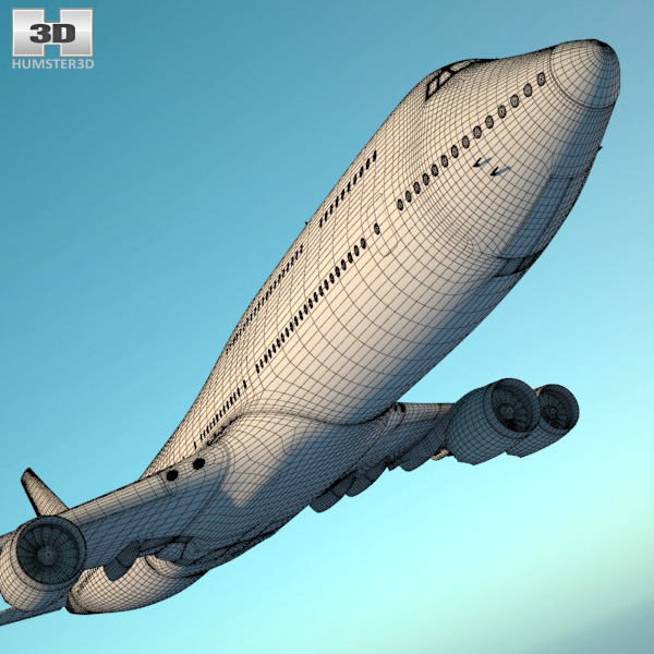 Boeing 747-8I 3D model - Download Airliner on 3DModels.org