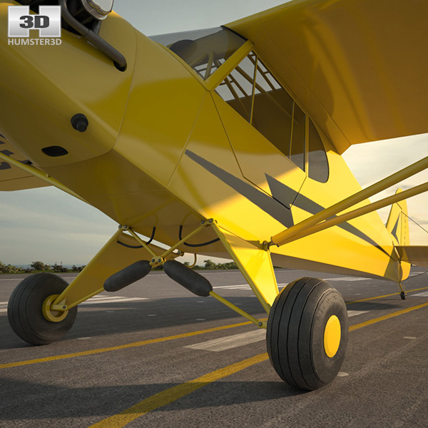 Piper J-3 Cub 3D model - Download Light Aircraft on 3DModels.org