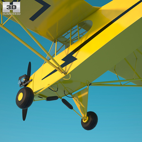 Piper J-3 Cub 3D model - Download Light Aircraft on 3DModels.org