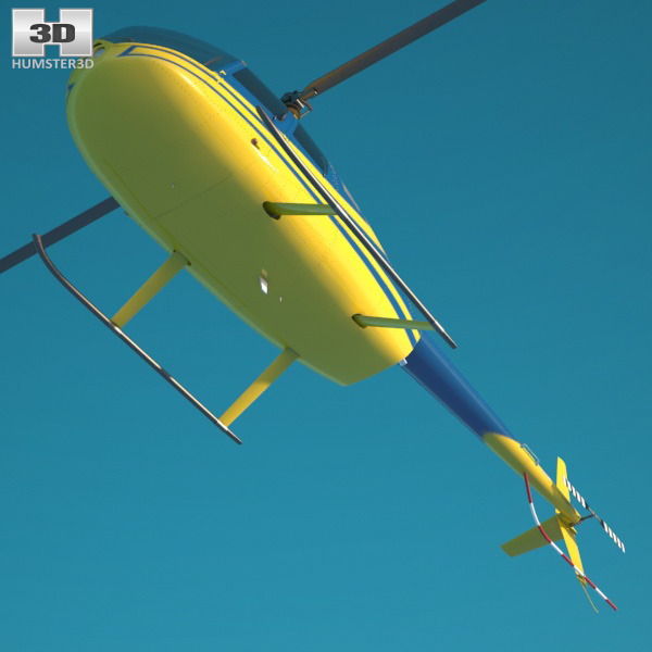 Robinson R44 Raven 3D model - Download Helicopter on 3DModels.org