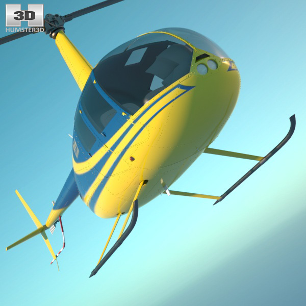 Robinson R44 Raven 3D model - Download Helicopter on 3DModels.org