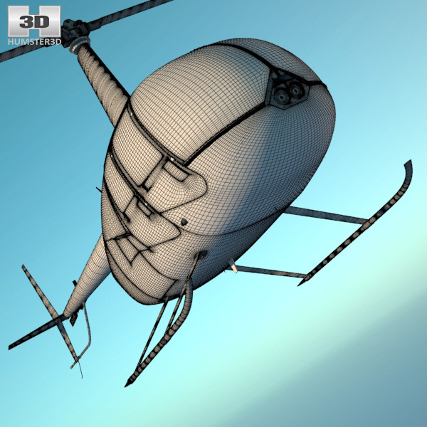 Robinson R44 Raven 3D model - Download Helicopter on 3DModels.org