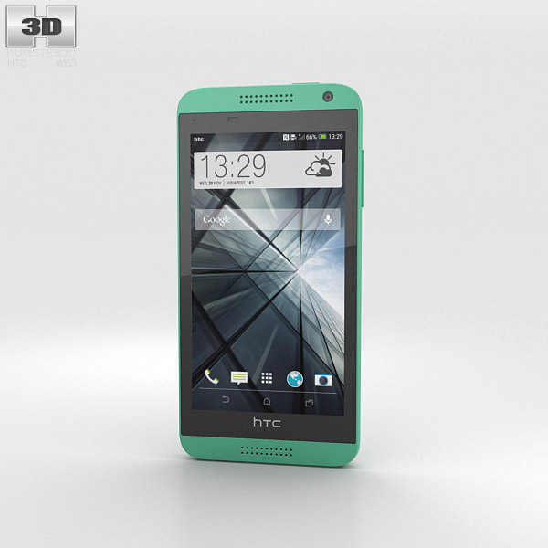 HTC Desire 610 Green 3D model - Download Phones on 3DModels.org
