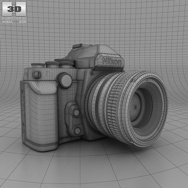 Nikon DF Silver 3D model - Download Photo camera on 3DModels.org