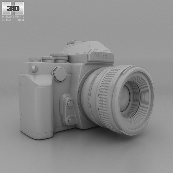 Nikon DF Silver 3D model - Download Photo camera on 3DModels.org