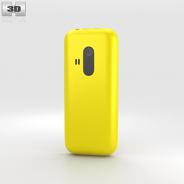 Nokia 220 Amarelo Modelo 3D - Baixar Telefone no 3DModels.org