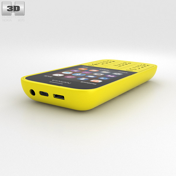 Nokia 220 Yellow 3D model - Download Phones on 3DModels.org