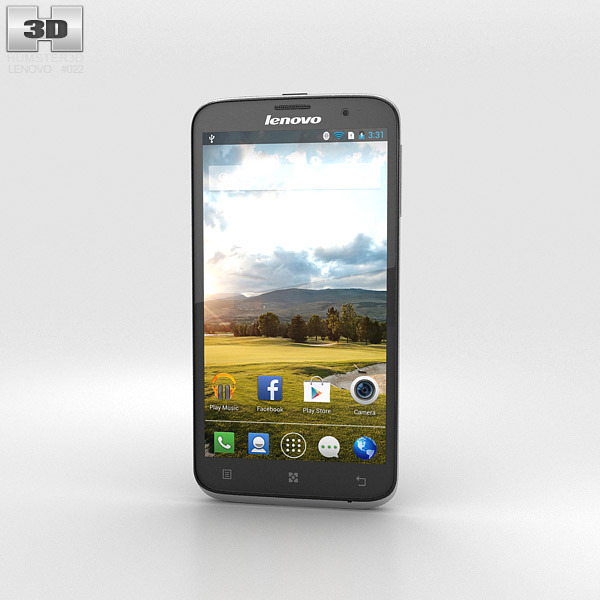 Lenovo A850 Black 3D model - Download Phones on 3DModels.org
