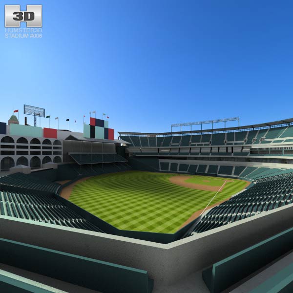 Rangers Ballpark Baseball stadium 3D model - Download Stadium on ...