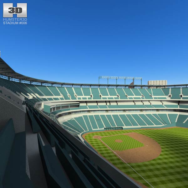 Rangers Ballpark Baseball stadium 3D model - Download Stadium on ...
