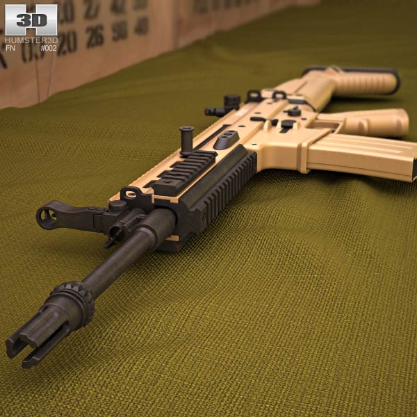 FN SCAR-L 3D model - Download Assault rifle on 3DModels.org