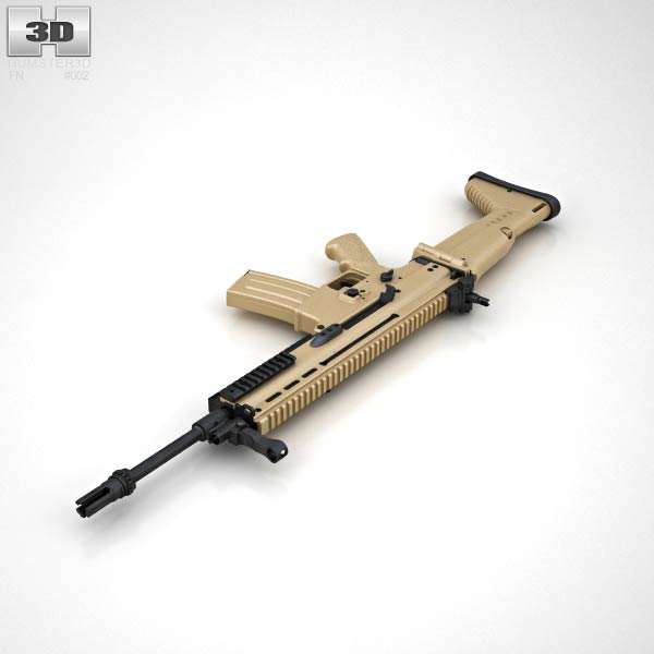 FN SCAR-L 3D model - Download Assault rifle on 3DModels.org