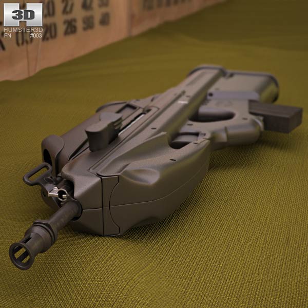 FN F2000突击步枪 3D模型 - 下载 突击步枪 开启 3DModels.org