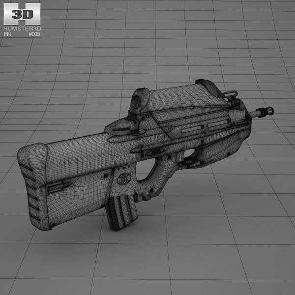 FN F2000 3D model - Download Assault rifle on 3DModels.org