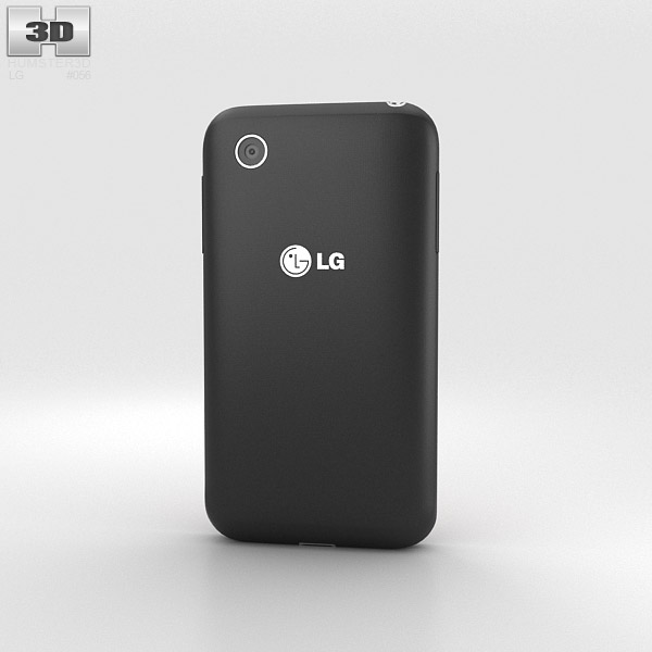 LG L40 Black 3D 모델 - 다운로드 전화 on 3DModels.org