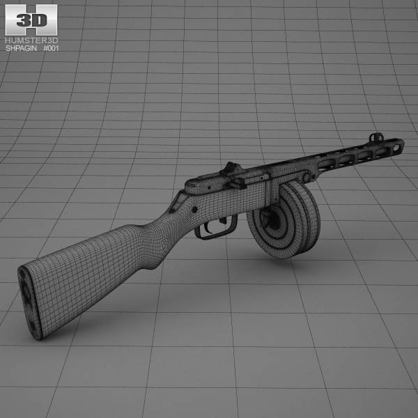 PPSh-41 3D model - Download Submachine Gun on 3DModels.org