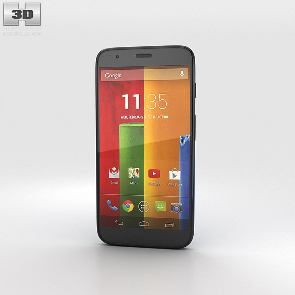 Motorola Moto G Royal Blue 3D model - Download Phones on 3DModels.org