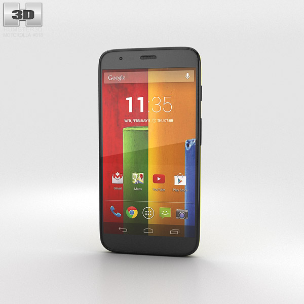 Motorola Moto G Lemon Lime 3D model - Download Phones on 3DModels.org