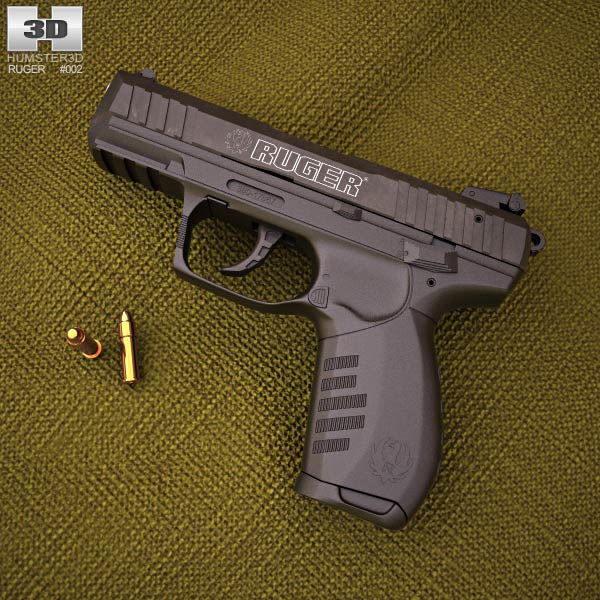 Ruger SR22 3D model - Download Pistol on 3DModels.org