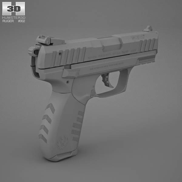 Ruger SR22 3D model - Download Pistol on 3DModels.org
