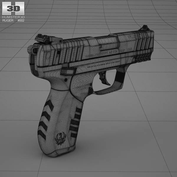 Ruger SR22 3D model - Download Pistol on 3DModels.org