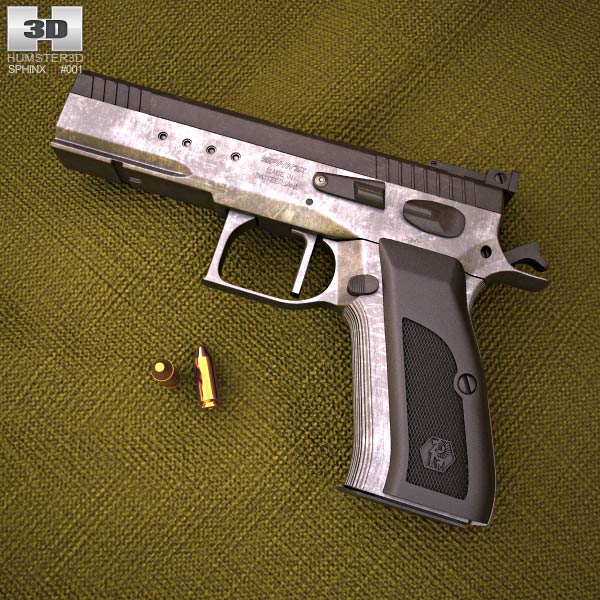 Pistola Semiautomática Sphinx 3000 con Munición Modelo 3D - Descargar ...