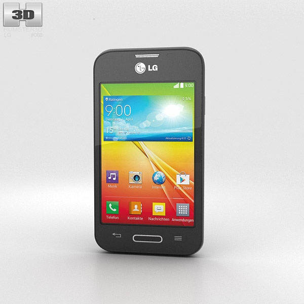 LG L35 Negro Modelo 3D - Descargar Teléfonos on 3DModels.org