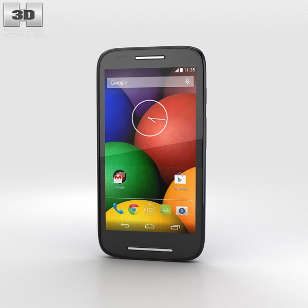 Motorola Moto E Royal Blue & Black 3D model - Download Phones on ...