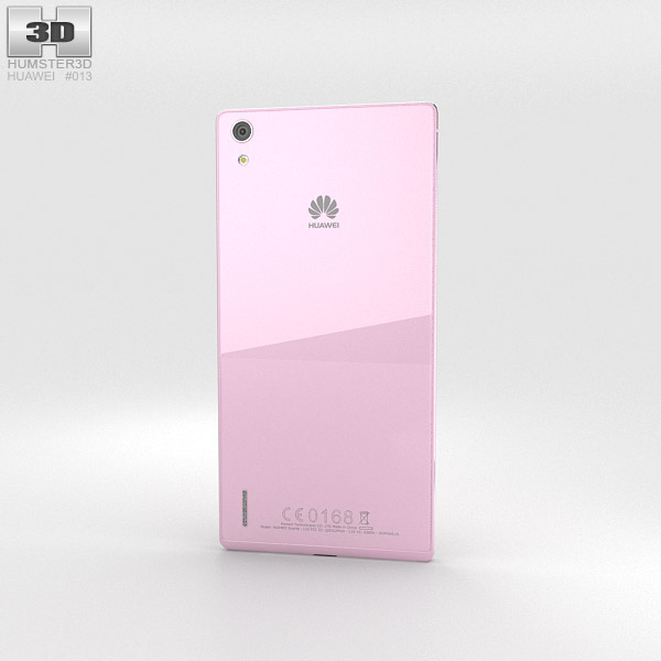 화웨이 Ascend P7 핑크 3D 모델 - 다운로드 전화 on 3DModels.org