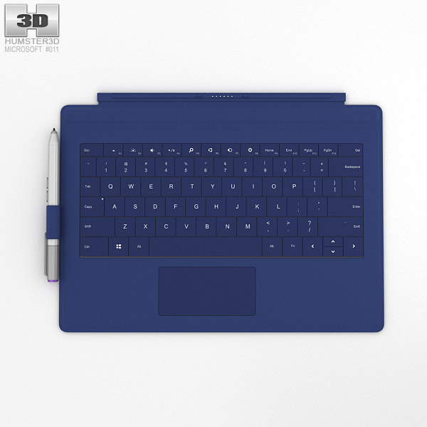 Microsoft Surface Pro 3 con Funda Azul Modelo 3D - Descargar Tableta ...