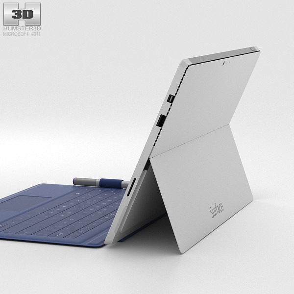 Microsoft Surface Pro 3 Blue Cover 3D 모델 - 다운로드 태블릿 컴퓨터 on 3DModels.org