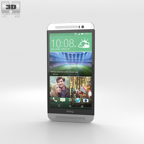 HTC One (E8) White 3D model - Download Phones on 3DModels.org