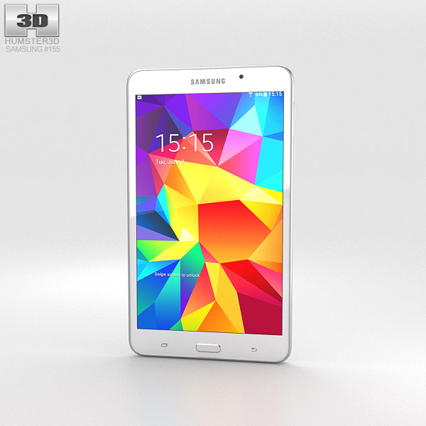 Samsung Galaxy Tab 4 7.0-inch White 3D model - Download Tablet on ...