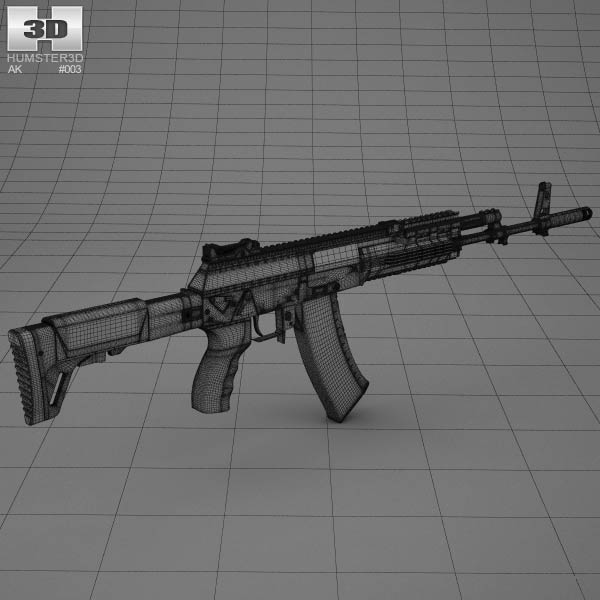 AK-12 3D model - Download Assault rifle on 3DModels.org