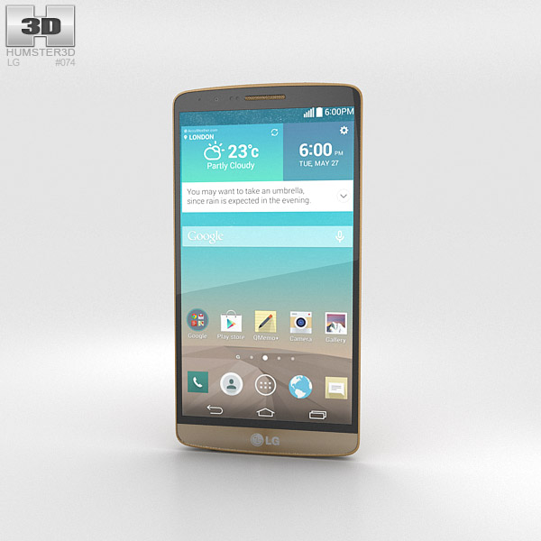 LG G3 Shine Gold 3D model - Download Phones on 3DModels.org